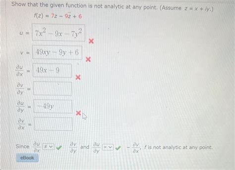 solved the given function is analytic for all z show that