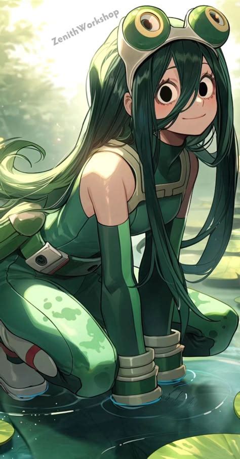 【tsuyu Asui Rainy Season Hero Froppy】 ⁀ Wallpaper Tsuyu Asui Manga Anime Girl Manga Art Boku