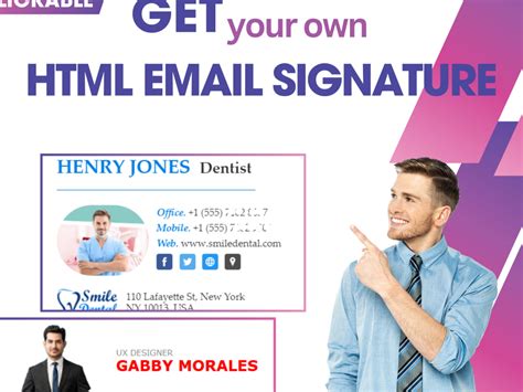 A Professional Clickable HTML Email Signature Upwork