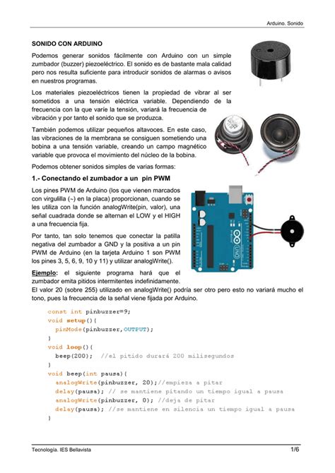 Sonido Con Arduino