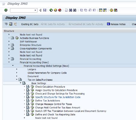 Sap Fico Central Error Fs In External Tax System