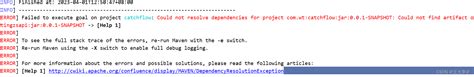 Mvn Package报错 Failed To Execute Goal On Project Xxxmvn Package Failed