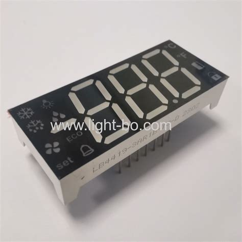 Ultra Bright Red 7 Segment Led Display 3 Digit Common Anode For Refrigerator Control