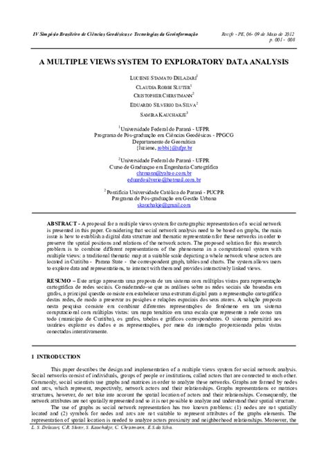 pdf a multiple views system to exploratory data analysis