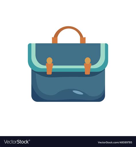 Flat Briefcase School Bag Design Royalty Free Vector Image