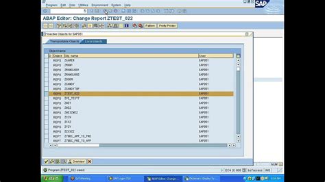 Sap Abap Basic Programming 7 Sap Abap Class 16 Youtube