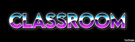 Classroom Text Effect And Logo Design Word