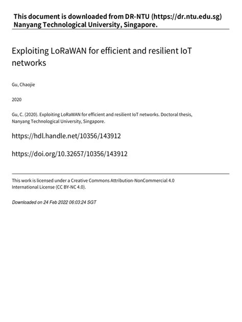 Exploiting Lorawan For Efficient And Resilient Iot Network Pdf