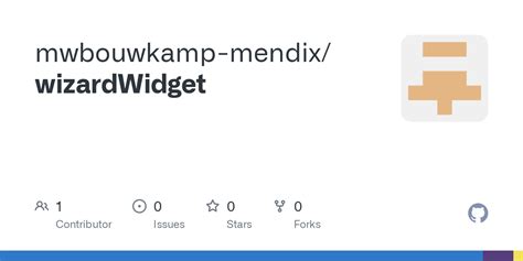 Github Mwbouwkamp Mendixwizardwidget