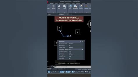 multileader mld command autocad tutorial shorts autocad youtube