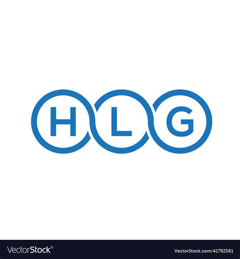 Hlg Letter Logo Design On White Background Vector Image