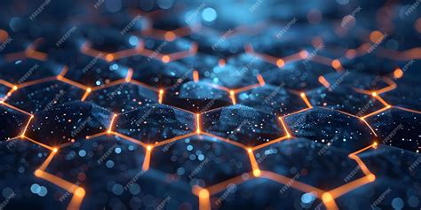 Premium Photo Visual Representation Of Hexagonal Molecular Structure Of Graphene In Neural