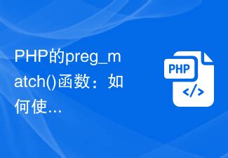 PHP的preg match 函数如何使用正则表达式匹配字符串 php教程 PHP中文网