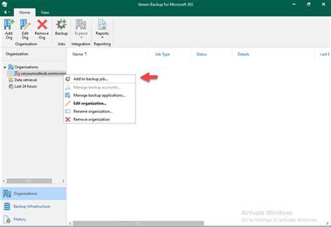How To Create A Backup Job To Backup The Organization Objects To Azure Blob Cool Tier Repository