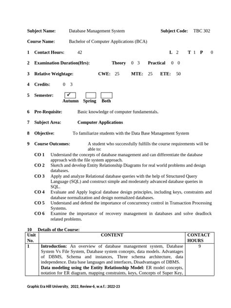 Tbc 302 Database Management System 1 2 Pdf Databases Relational