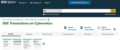 IEEE Transactions on Cybernetics期刊推荐：电气工程、计算机科学和电子学领域出版了全球近三分之一的技术文献-佩普学术
