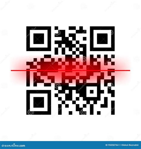 bar code scanning vector digital code scan stock vector illustration