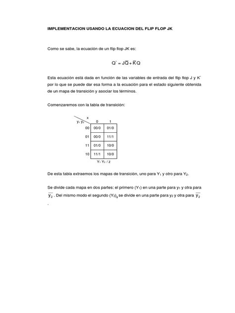 10 implementacion usando la ecuacion del flip flop jk pdf