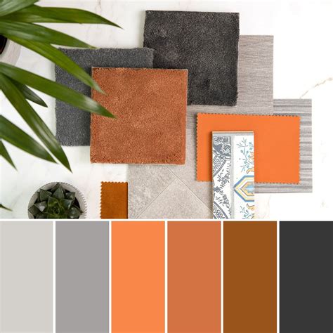Orange And Grey Color Palette