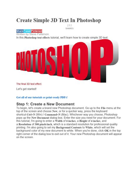 create simple 3d text in photoshop pdf adobe photoshop computer