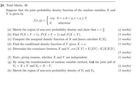 Solved Q Total Marks Suppose That The Joint Chegg