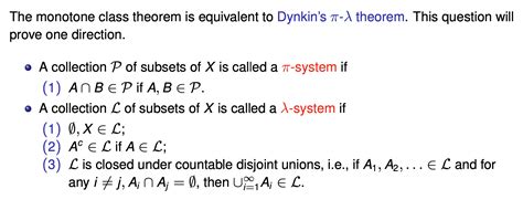 solved the monotone class theorem is equivalent to dynkin s