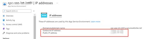 Azure How To Get Aseapp Service Environments Internal Ip Address