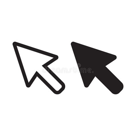 Computer Mouse Cursor Icon In Flat Style Arrow Cursor Vector Illustration On White Isolated