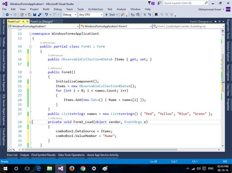 C Data Bindings In Windows Forms Stack Overflow