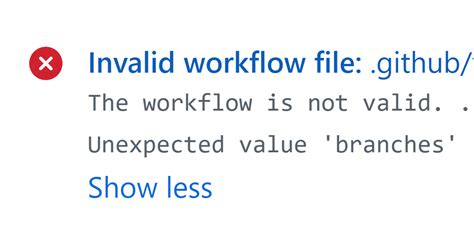 Solution Github Actions Failing With Unexpected Value Branches Jon Gallant