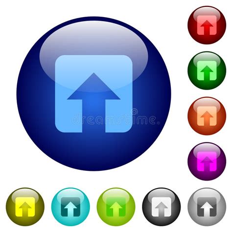 Upload Color Glass Buttons Stock Vector Illustration Of Arrow 187518416