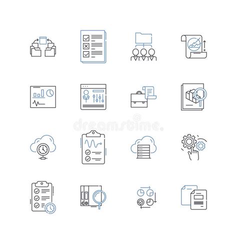 Automation And Technology Line Icons Collection Robotics Artificial