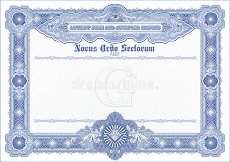 An Empty Blank For Creating Certificates Diplomas Or Other Securities