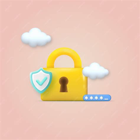 Premium Vector 3d Locked Password Field With Padlock Vector