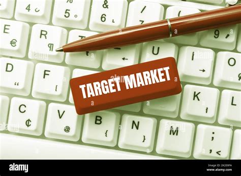 Writing Displaying Text Target Market Word Written On Particular Group Of Consumers Which A
