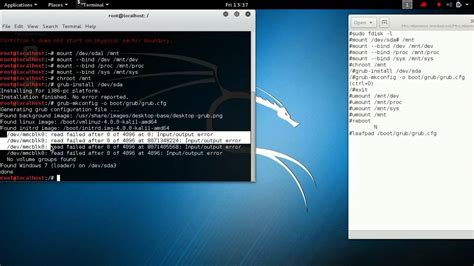 How To Repair Grub Bootloader In Kali Linux 2 0 For Dual Boot Windows And Linux Youtube