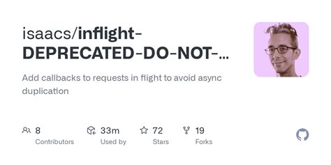 inflight deprecated do not use readme md at main · isaacs inflight
