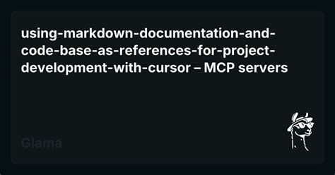 Using Markdown Documentation And Code Base As References For Project Development With Cursor