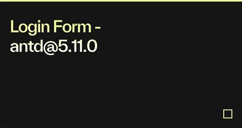 Login Form Antd Codesandbox Login Form Antd Codesandbox