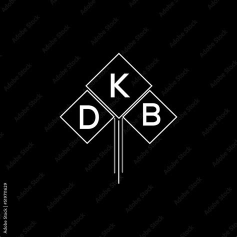 Dkb Letter Logo Design With White Background In Illustrator Dkb Vector