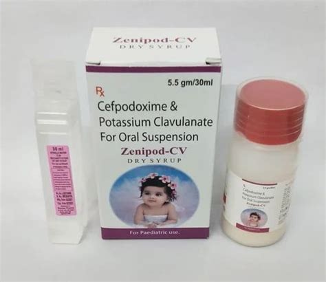 Syrup Cefpodoxime 50 Mg Dry Syp With Sterile Water Zenipod 50 30ml Packaging Size 30 Ml