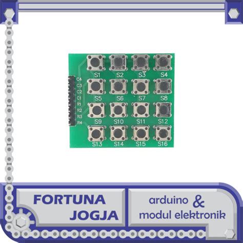 Jual Modul Keypad 4x4 Matrix 16 Tombol Mcu Push Button 8 Pin Kab