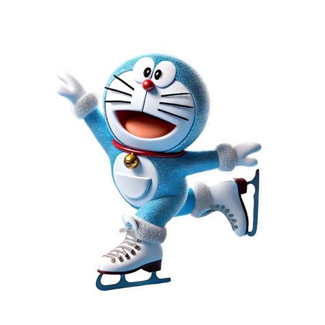 3d Doraemon Ice Skater Tote Bag