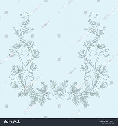 Floral Wedding Monogram Crest Design Vintage Stock Vector Royalty Free 2524119831 Shutterstock