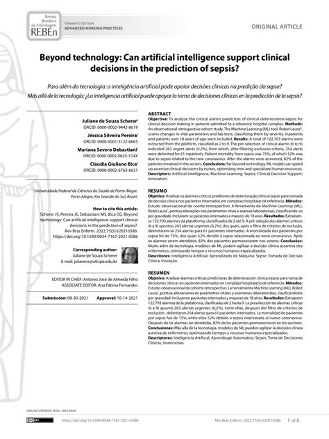 Pdf Beyond Technology Can Artificial Intelligence Support Clinical