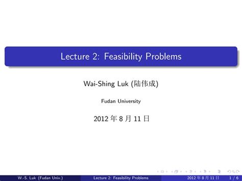 Lec02 Feasibility Problems Ppt Free Download