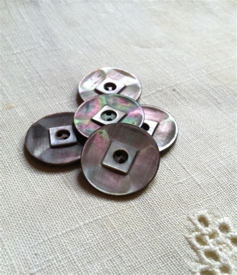 Vintage Abalone Shell Buttons Set Of 5 Vintage Abalone Shell Buttons Set Of 5