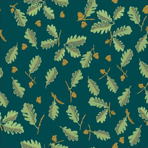 Premium Vector Seamless Pattern Oak Leaf