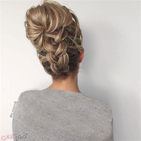 عکس مدل بافت و شینیون مو بستن موی بافته شده • مجله تصویر زندگی