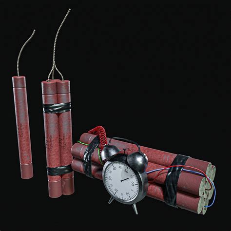 3d Model Explosive 7 Pack Vr Ar Low Poly Cgtrader